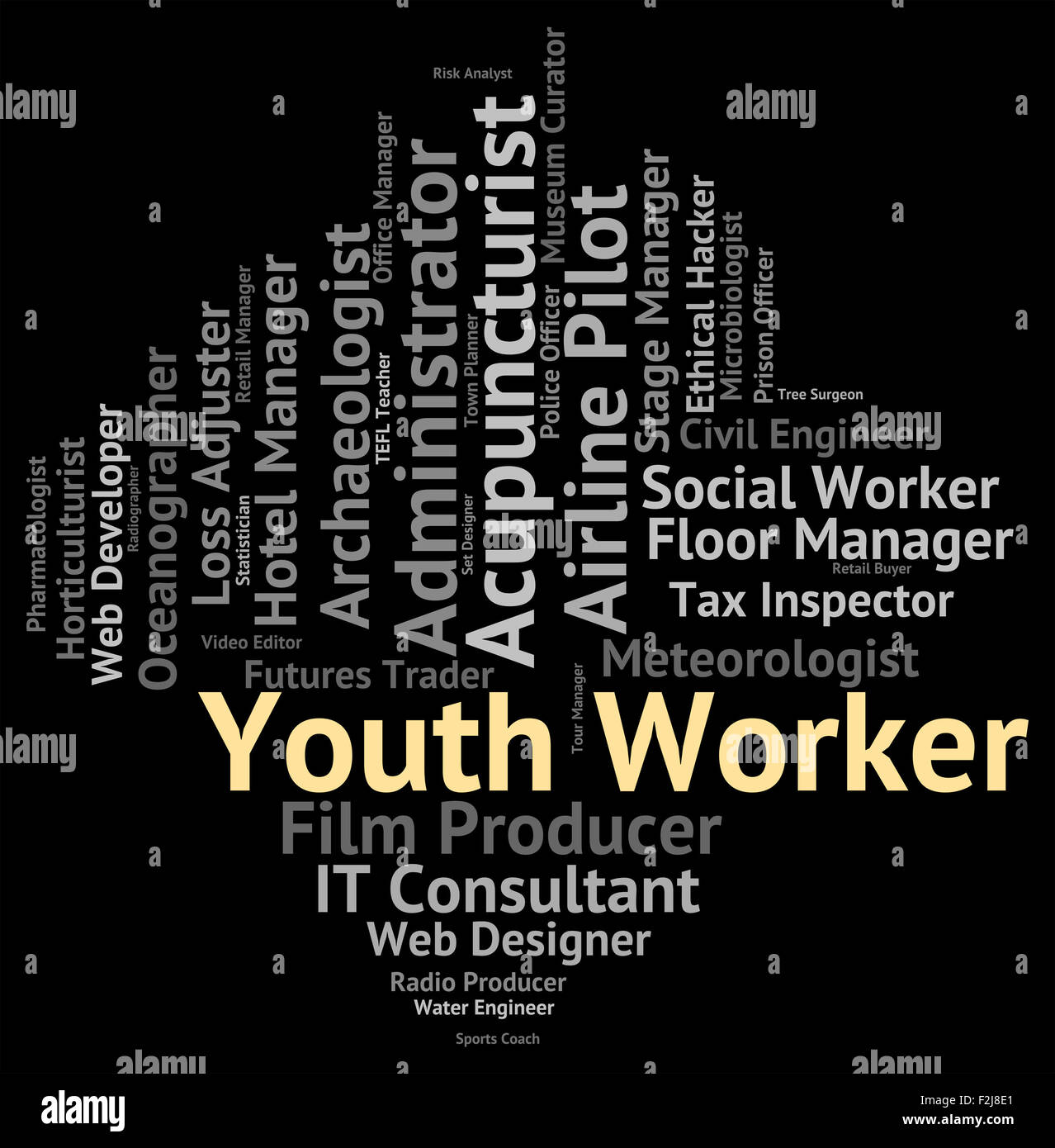 Youth Worker Meaning Young Adult And Occupations Stock Photo - Alamy