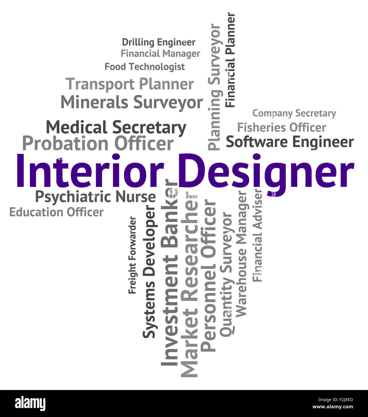 Interior Designer Indicating Decorate Text And Experts Stock Photo - Alamy