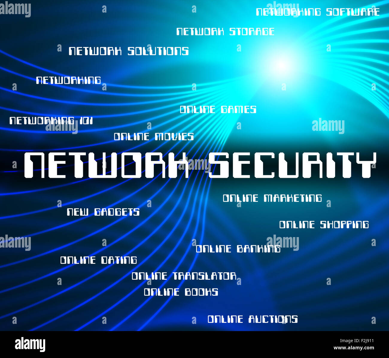 Network Security Showing Global Communications And Forbidden Stock ...