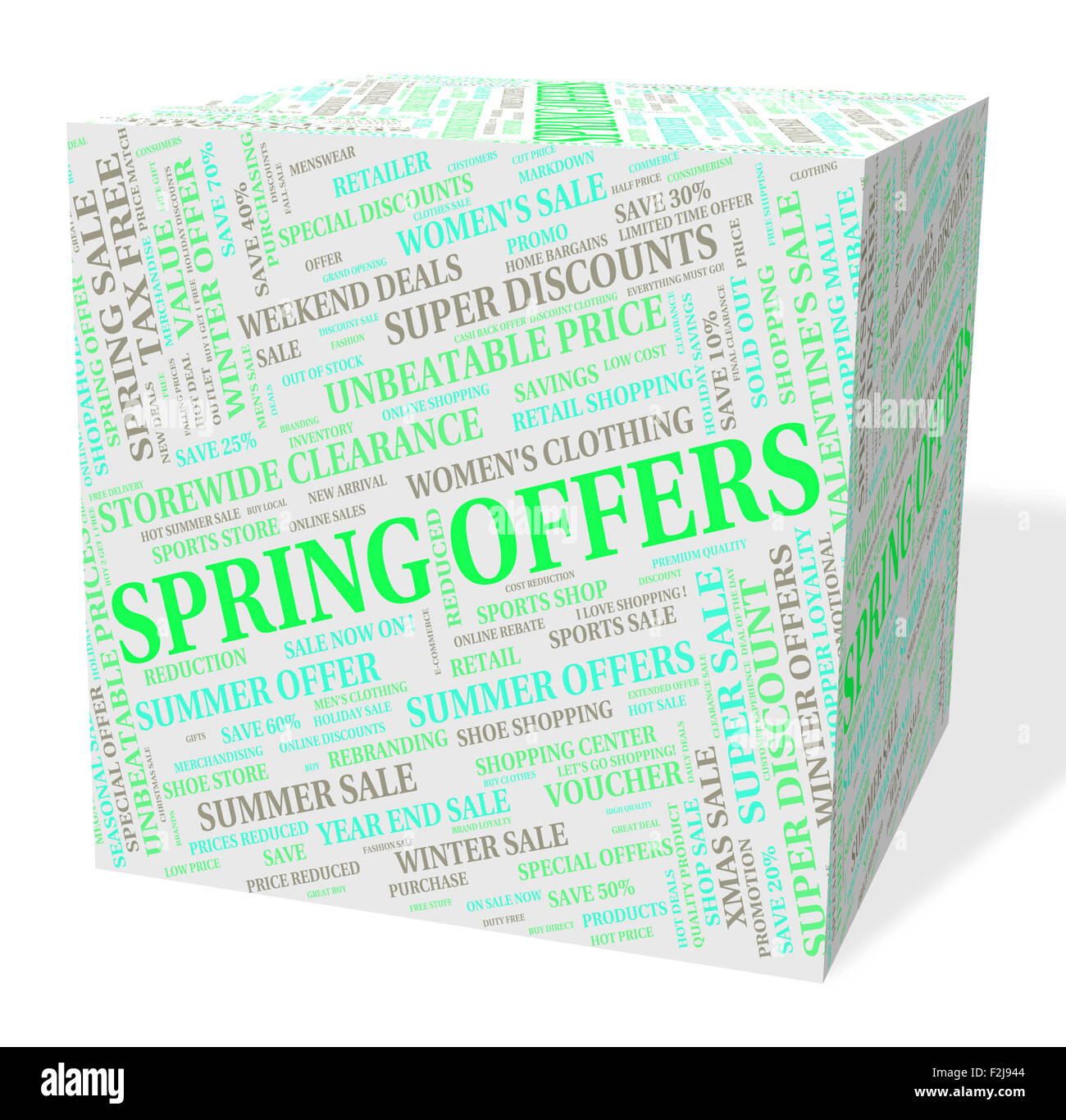 Spring Offers Meaning Savings Bargain And Discount Stock Photo - Alamy
