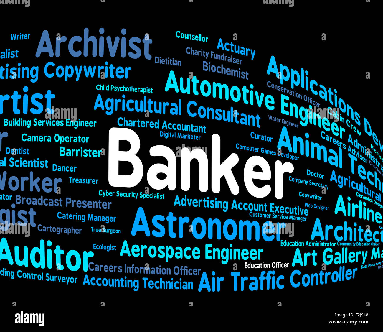 Banker Job Indicating Hire Jobs And Hiring Stock Photo - Alamy