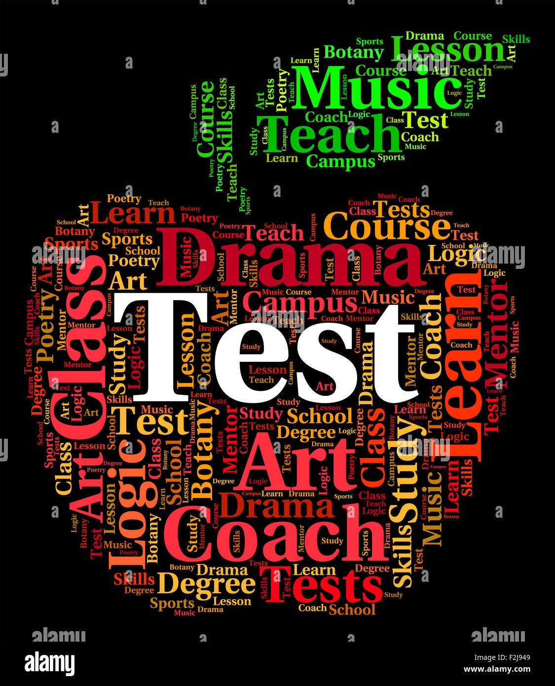 Test Word Representing Questions Text And Exam Stock Photo - Alamy