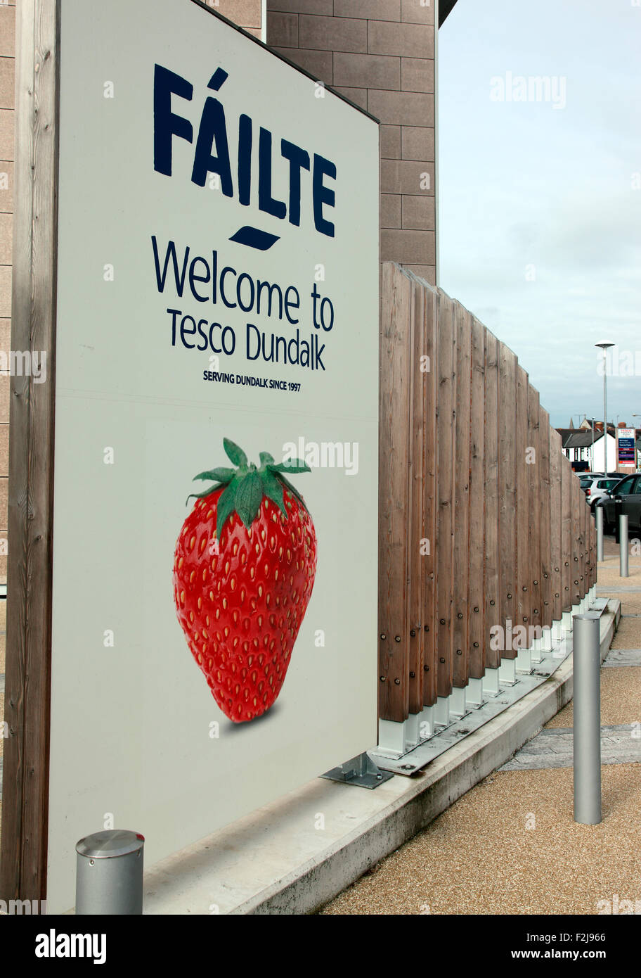 Tesco welcome sign Dundalk Ireland Stock Photo - Alamy
