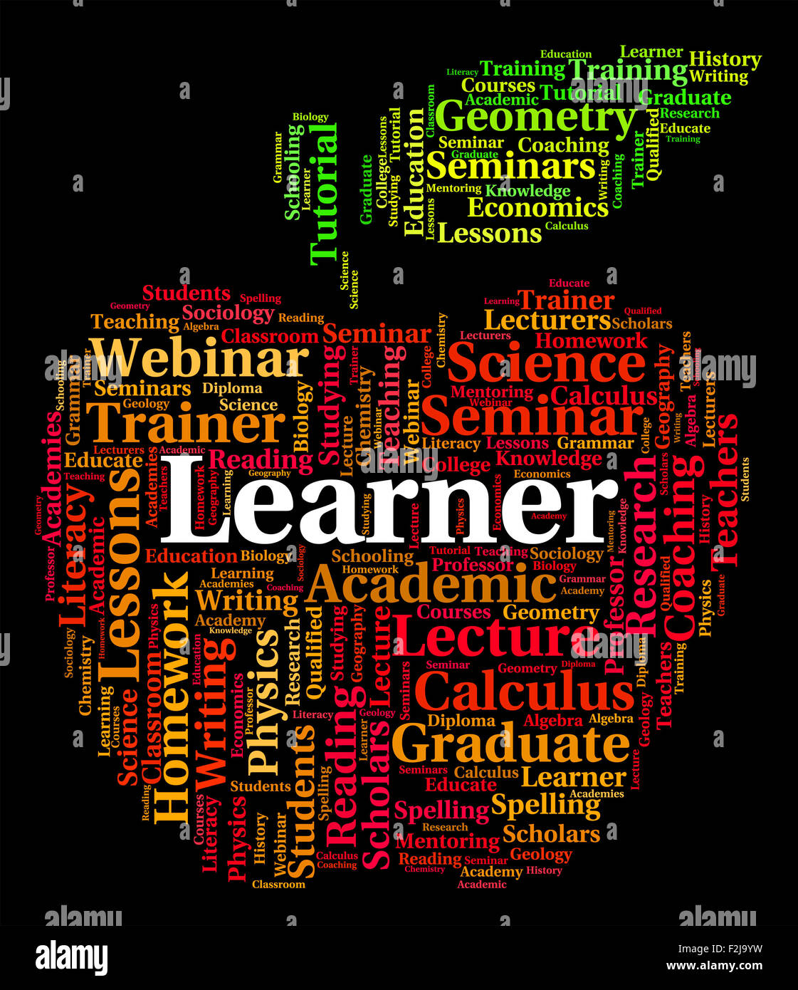 Learner Word Representing Study School And Tutoring Stock Photo - Alamy