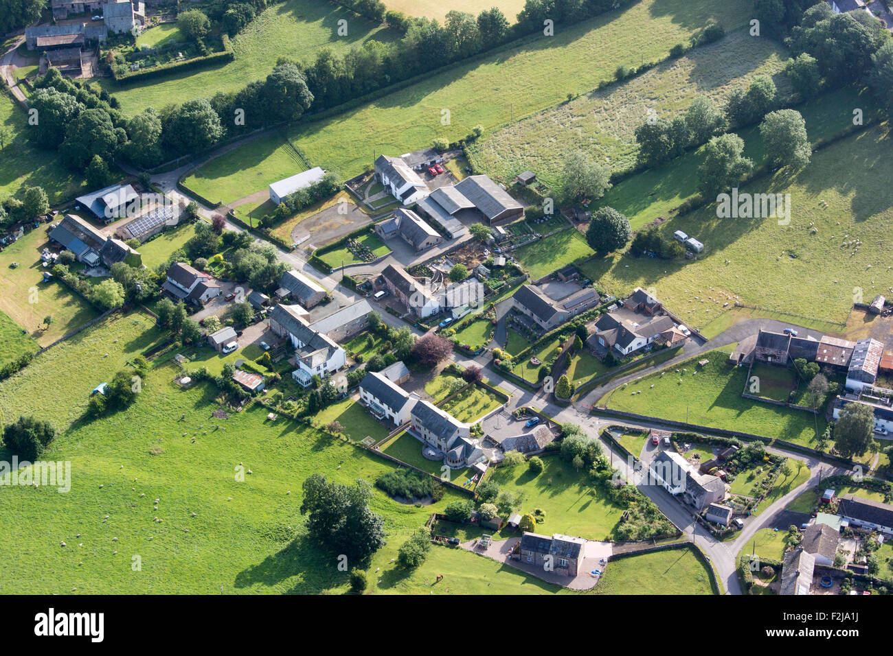 Rural hamlet of Ormside, near Appleby, surrounded by countryside ...