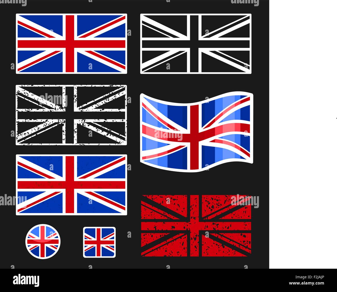 British Flag Vector Set Stock Vector Image & Art - Alamy