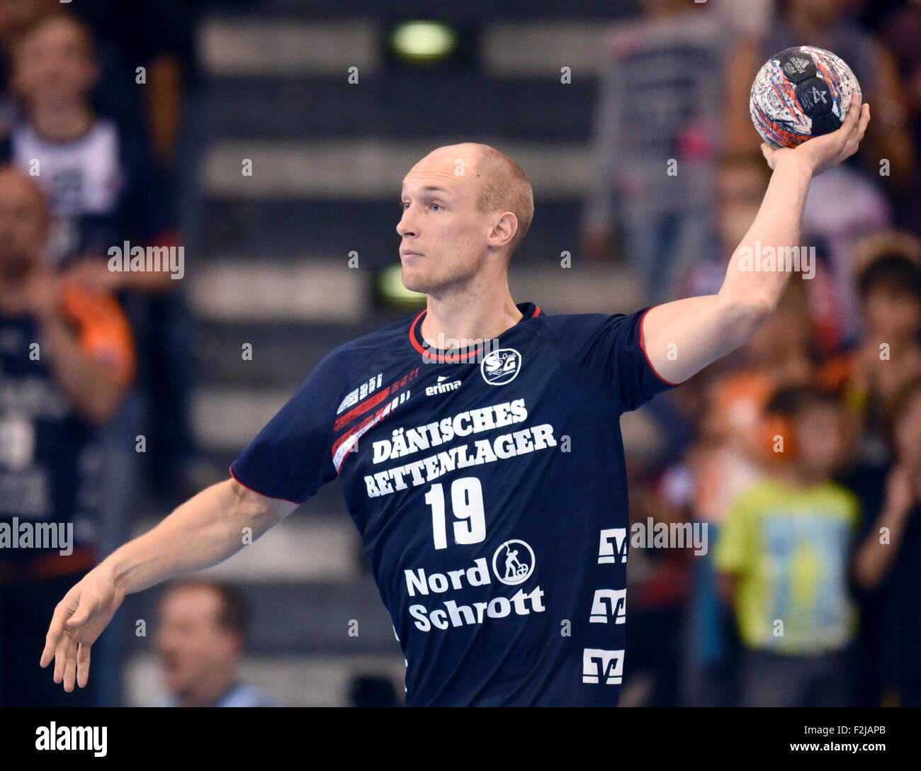Flensburg, Germany. 19th Sep, 2015. Flensburg's Johan Jakobsson in ...