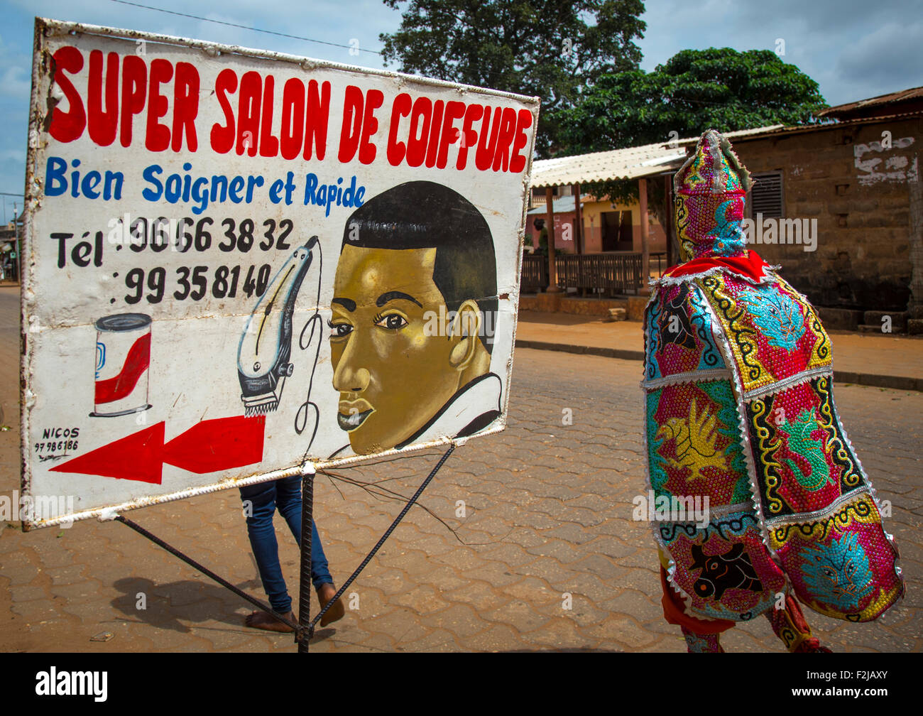 Benin, West Africa, Porto-Novo, egoun egoun spirit of the deads walking ...