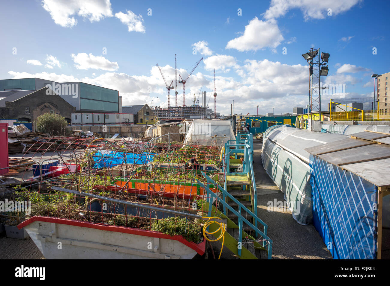 Skip garden at King's Cross London Stock Photo - Alamy