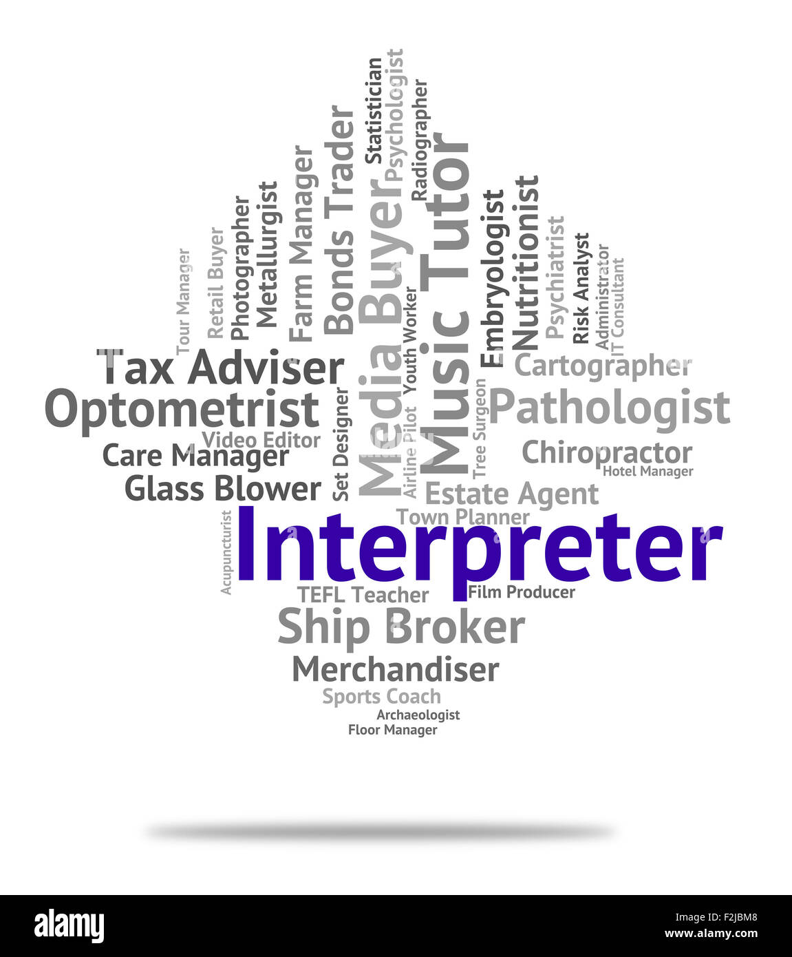 Interpreter Job Representing Occupations Text And Interprets Stock ...