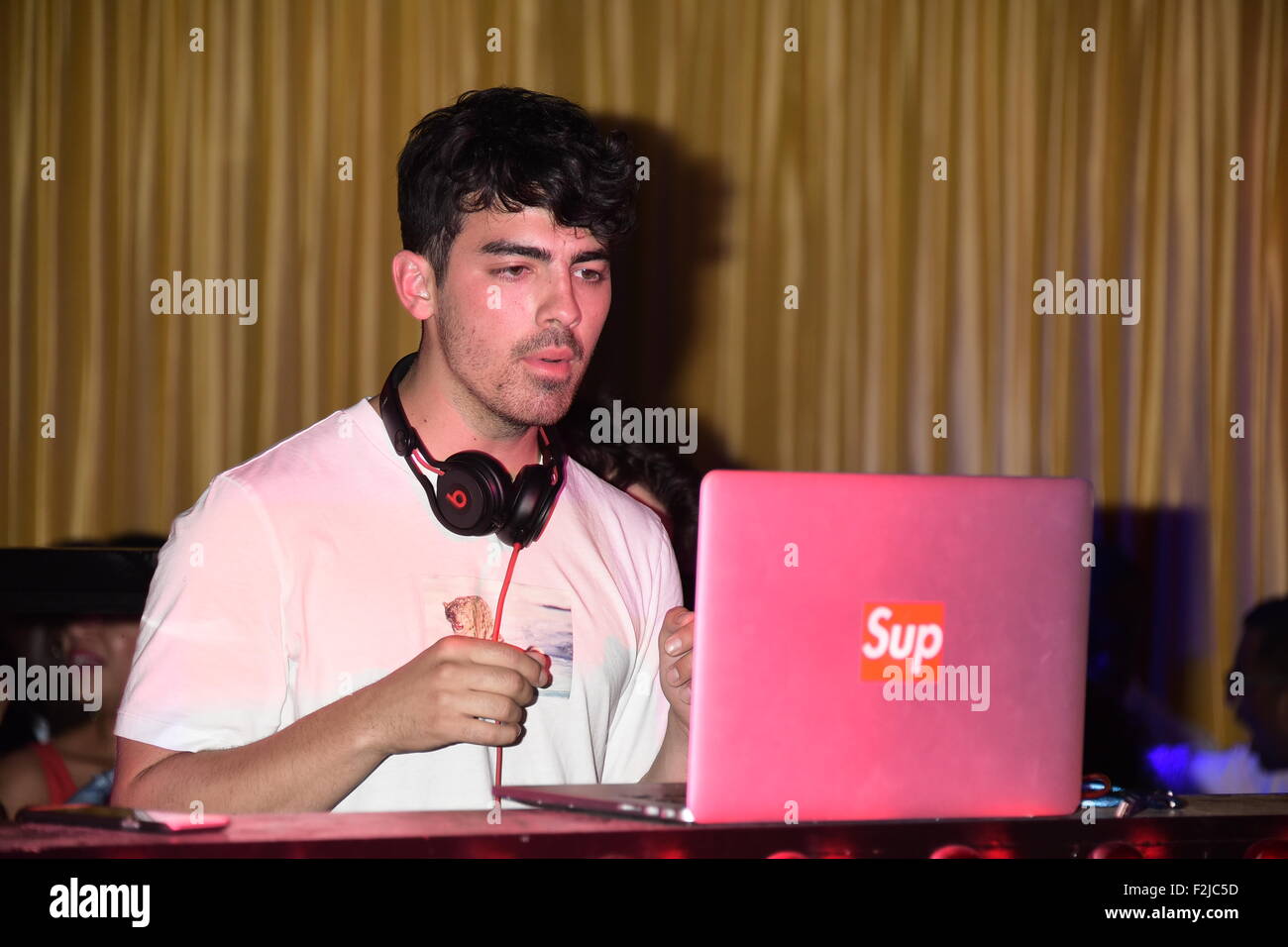 Joe Jonas, aka DJ Danger, DJing at 1AOK nightclub in the Hamptons ...