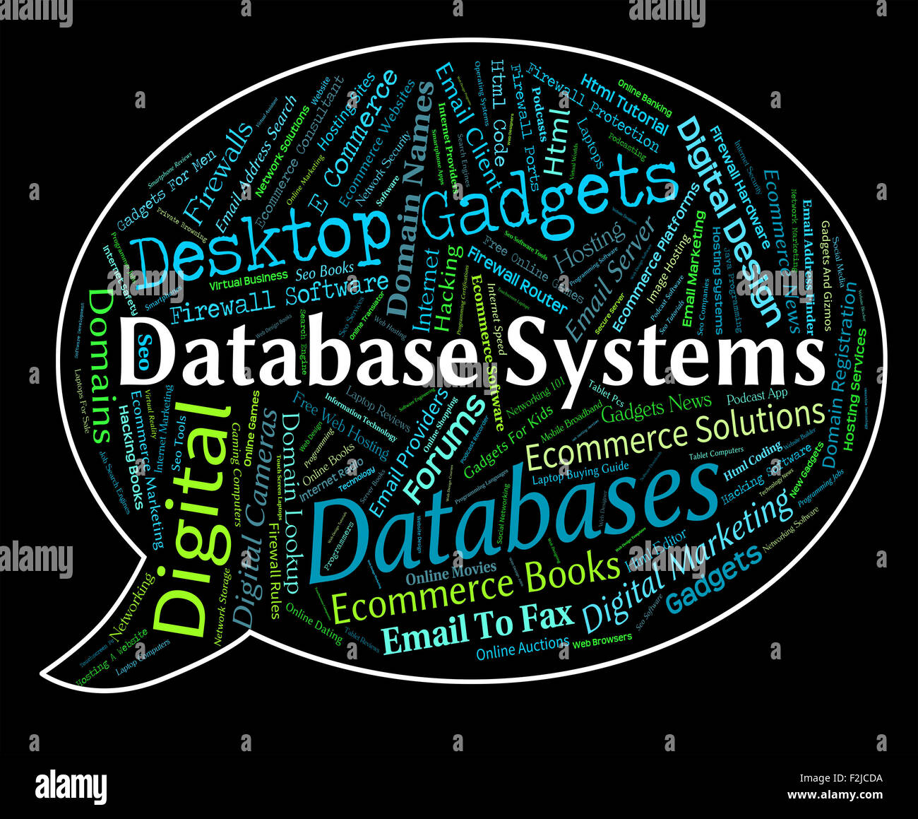 Database Systems Representing Network Word And Computing Stock Photo ...