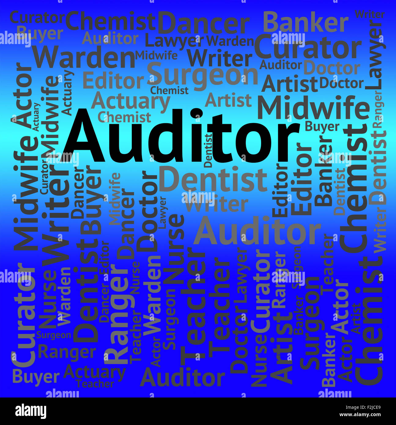 Auditor Job Indicating Hiring Occupations And Auditing Stock Photo - Alamy