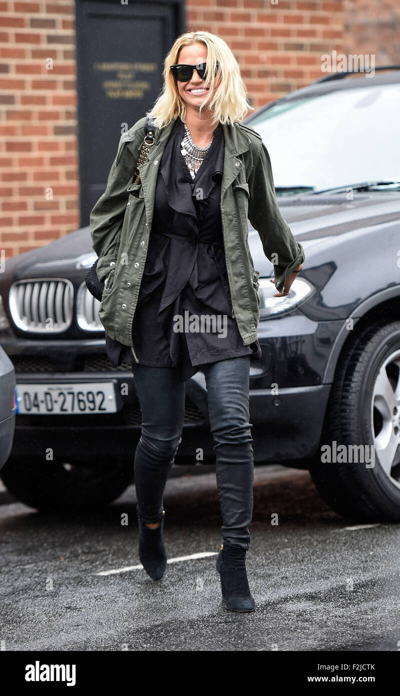 Sarah Harding arrives at Signal Radio during her UK radio tour to ...