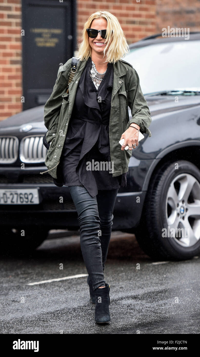 Sarah Harding arrives at Signal Radio during her UK radio tour to ...