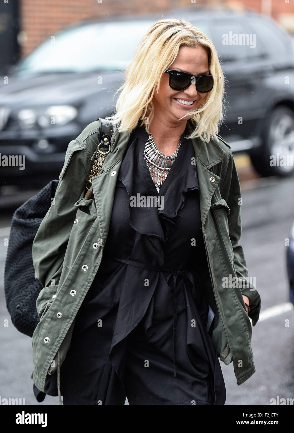 Sarah Harding arrives at Signal Radio during her UK radio tour to ...