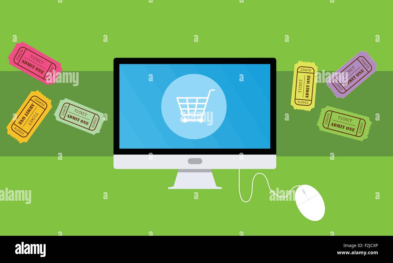 Online shopping booking online Stock Vector Images - Alamy