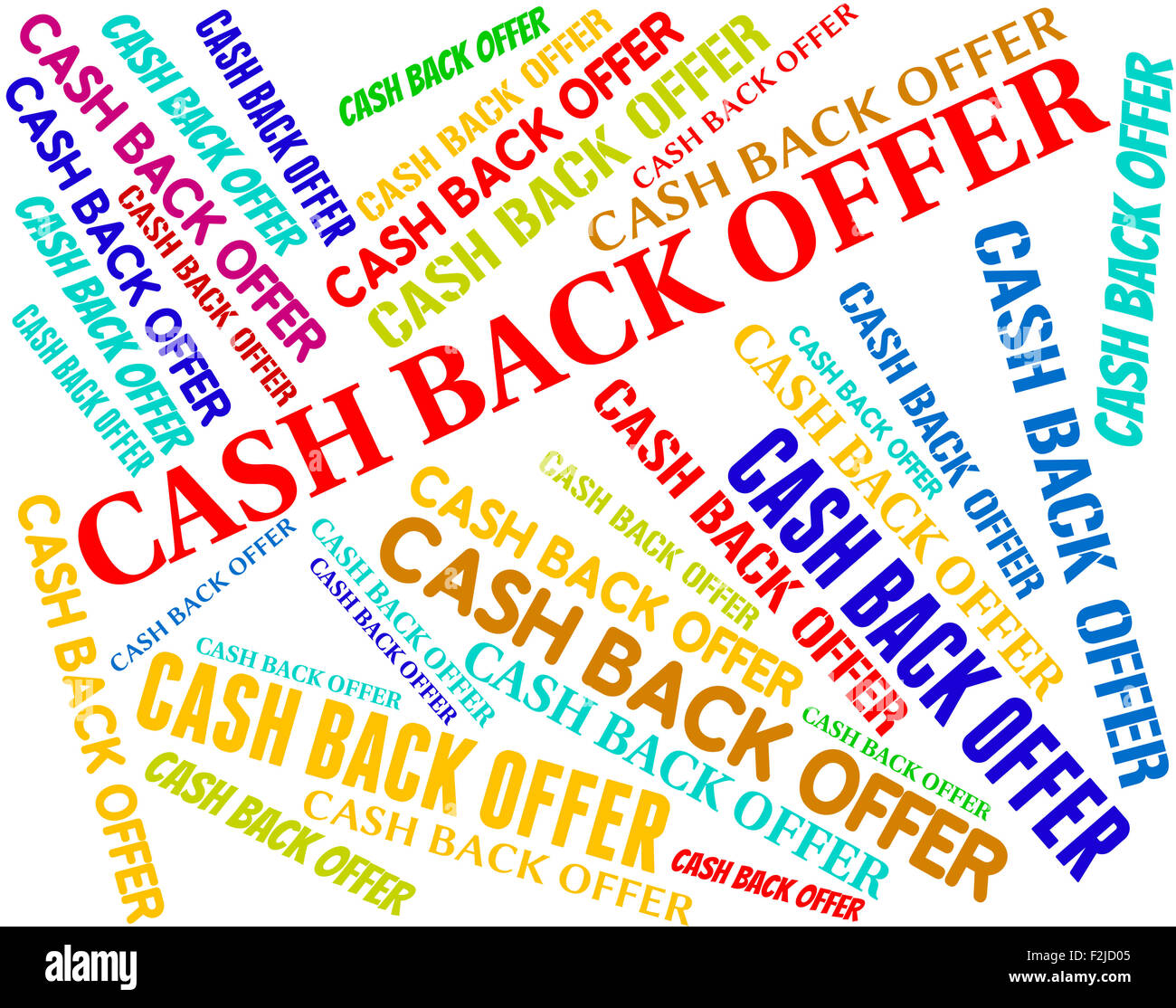 Cash Back Offer Indicating Partial Refund And Rebating Stock Photo - Alamy