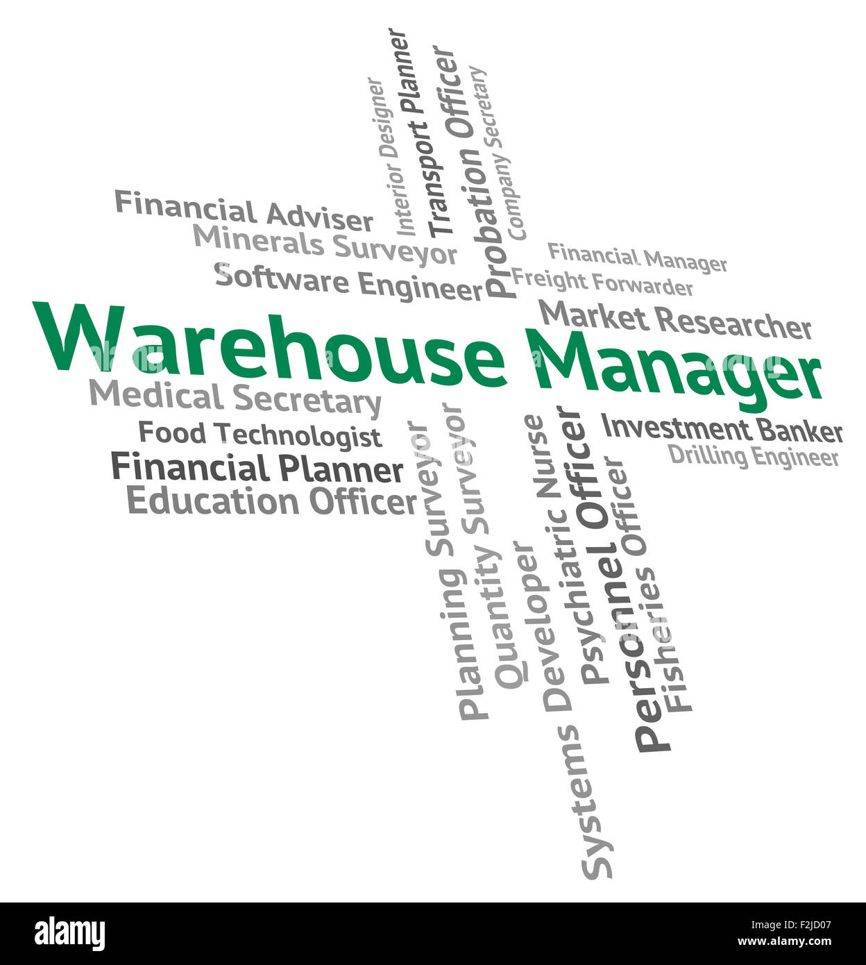 Warehouse Manager Meaning Word Depository And Position Stock Photo - Alamy