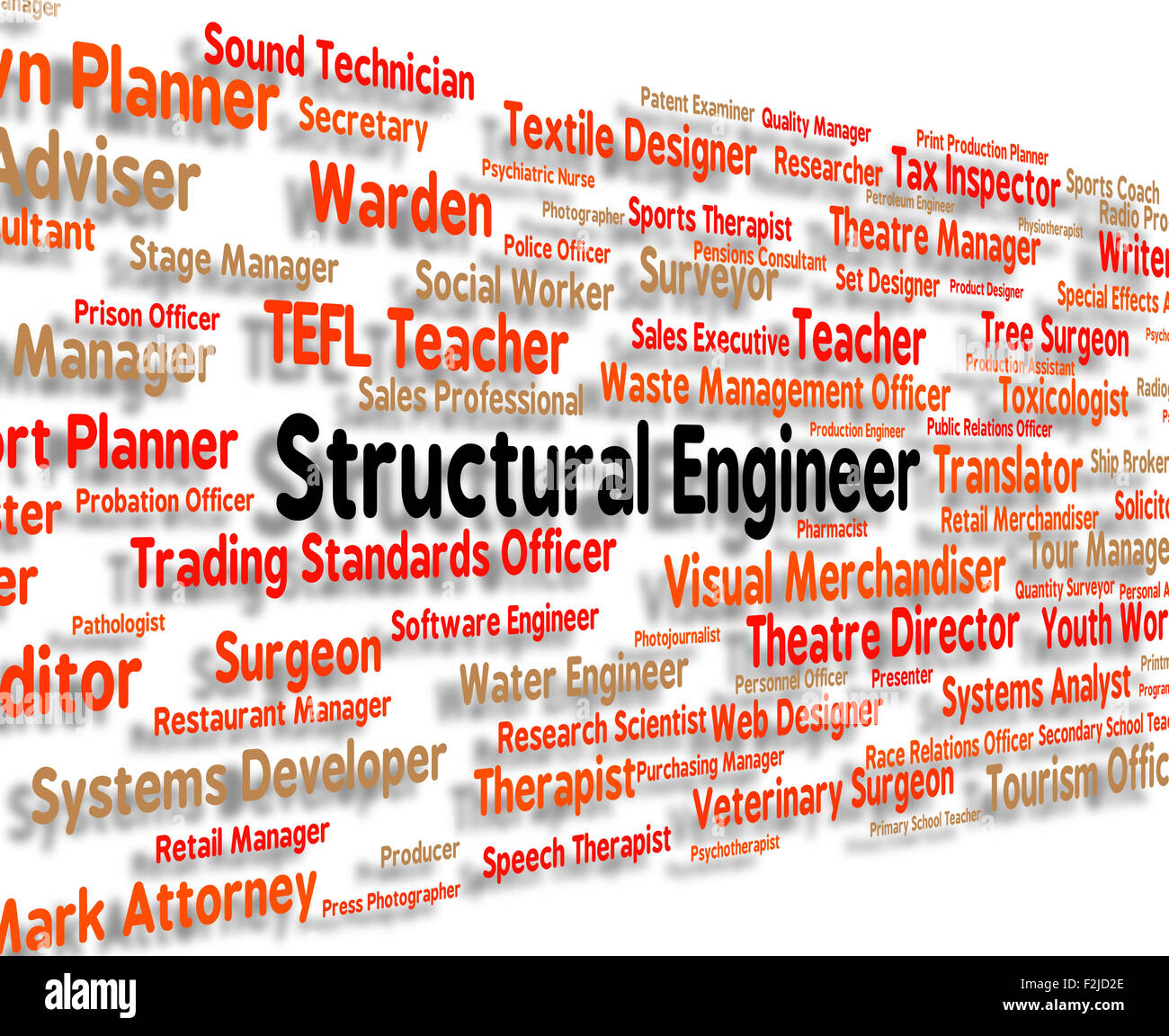 Structural Engineer Representing Jobs Mechanics And Words Stock Photo ...