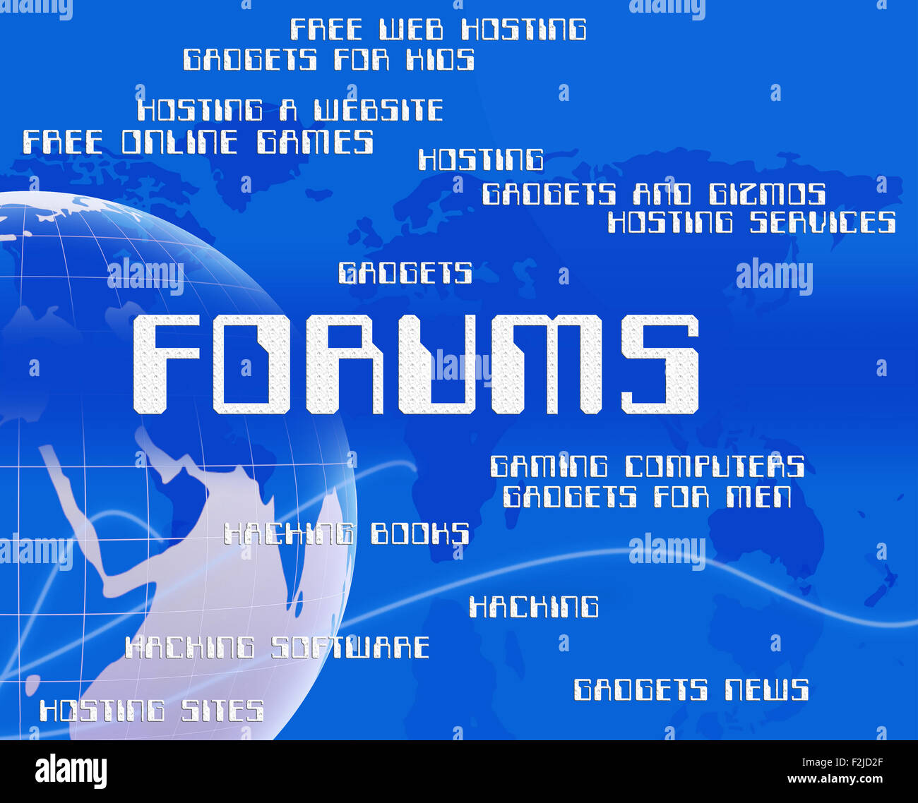 Forums Word Indicating Social Media And Website Stock Photo - Alamy