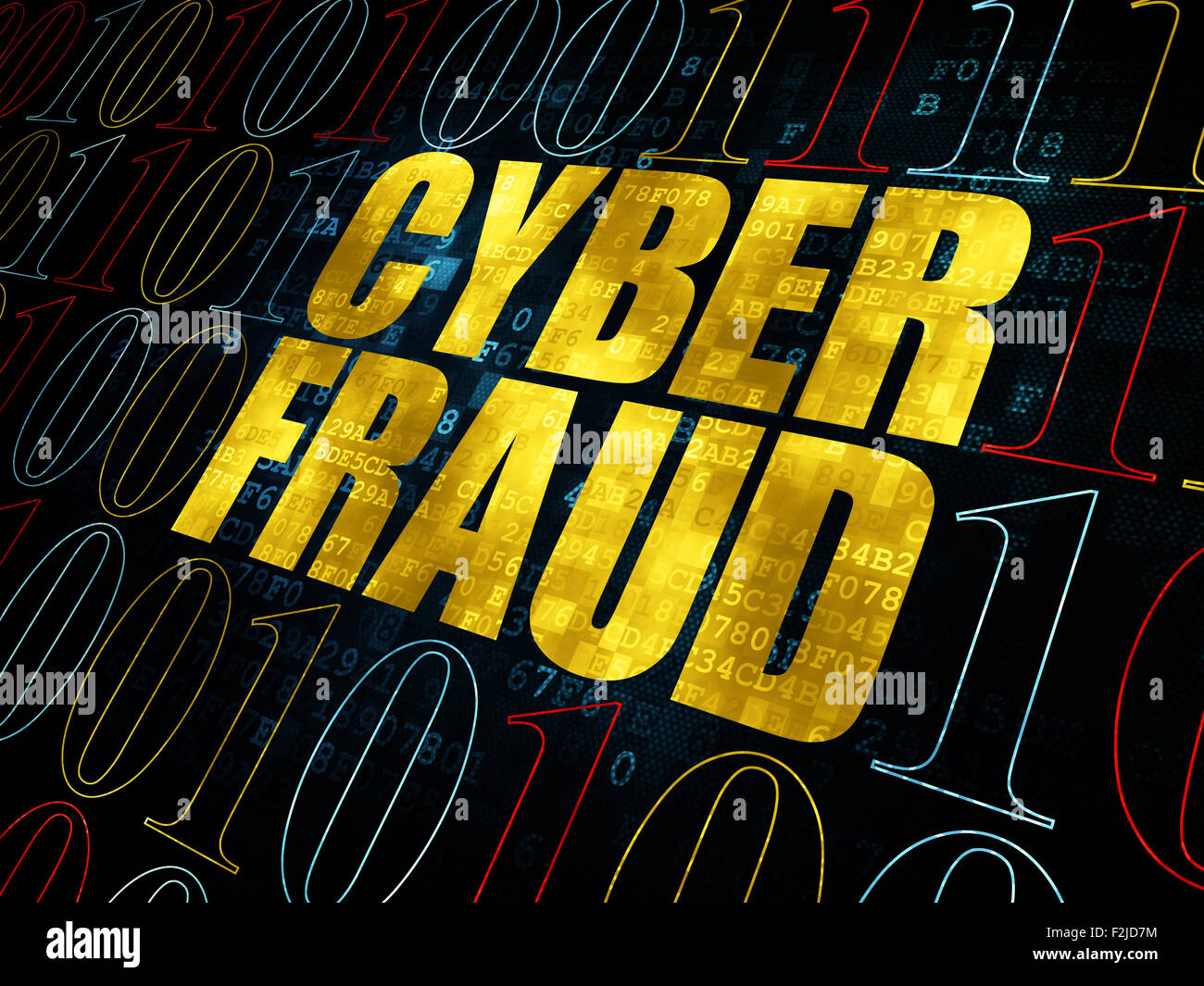 Protection concept: Cyber Fraud on Digital background Stock Photo - Alamy