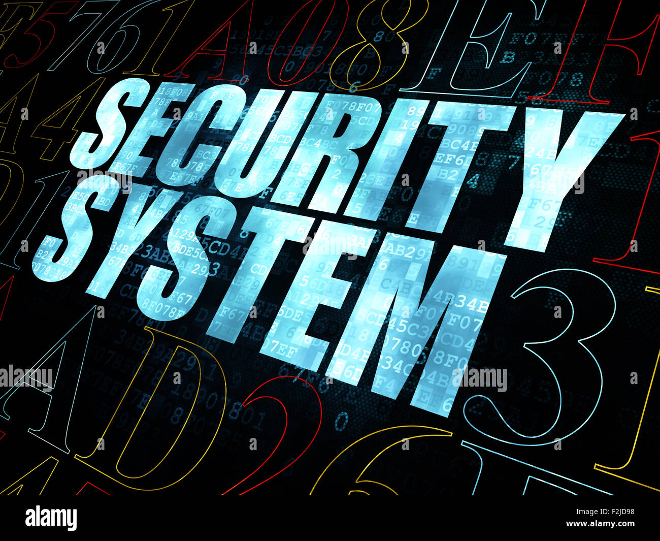 Security concept: Security System on Digital background Stock Photo - Alamy