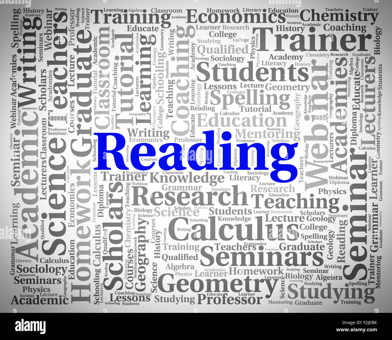 Reading Word Showing Look Through And Peruses Stock Photo - Alamy