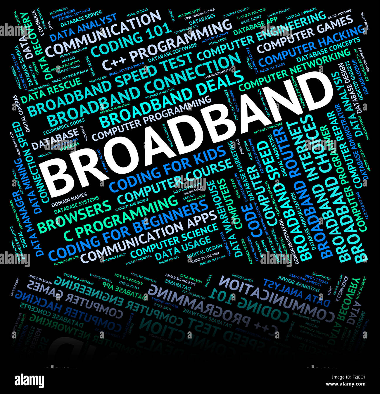 Broadband Word Representing World Wide Web And Network Server Stock ...
