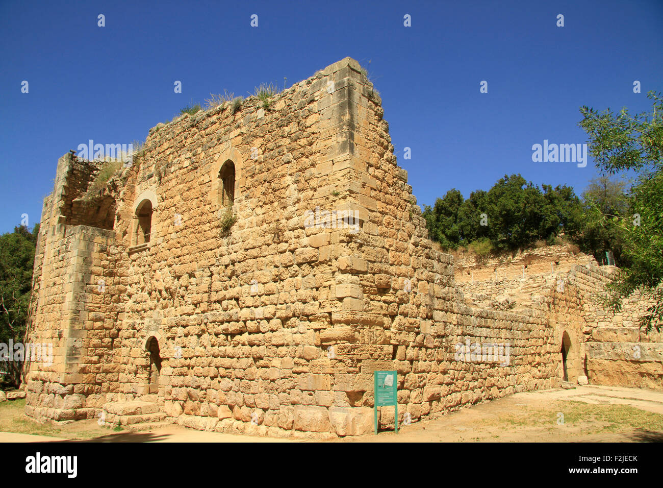 Israel, Jerusalem Mountains, the Crusader Farmhouse in Aqua Bella, Ein ...
