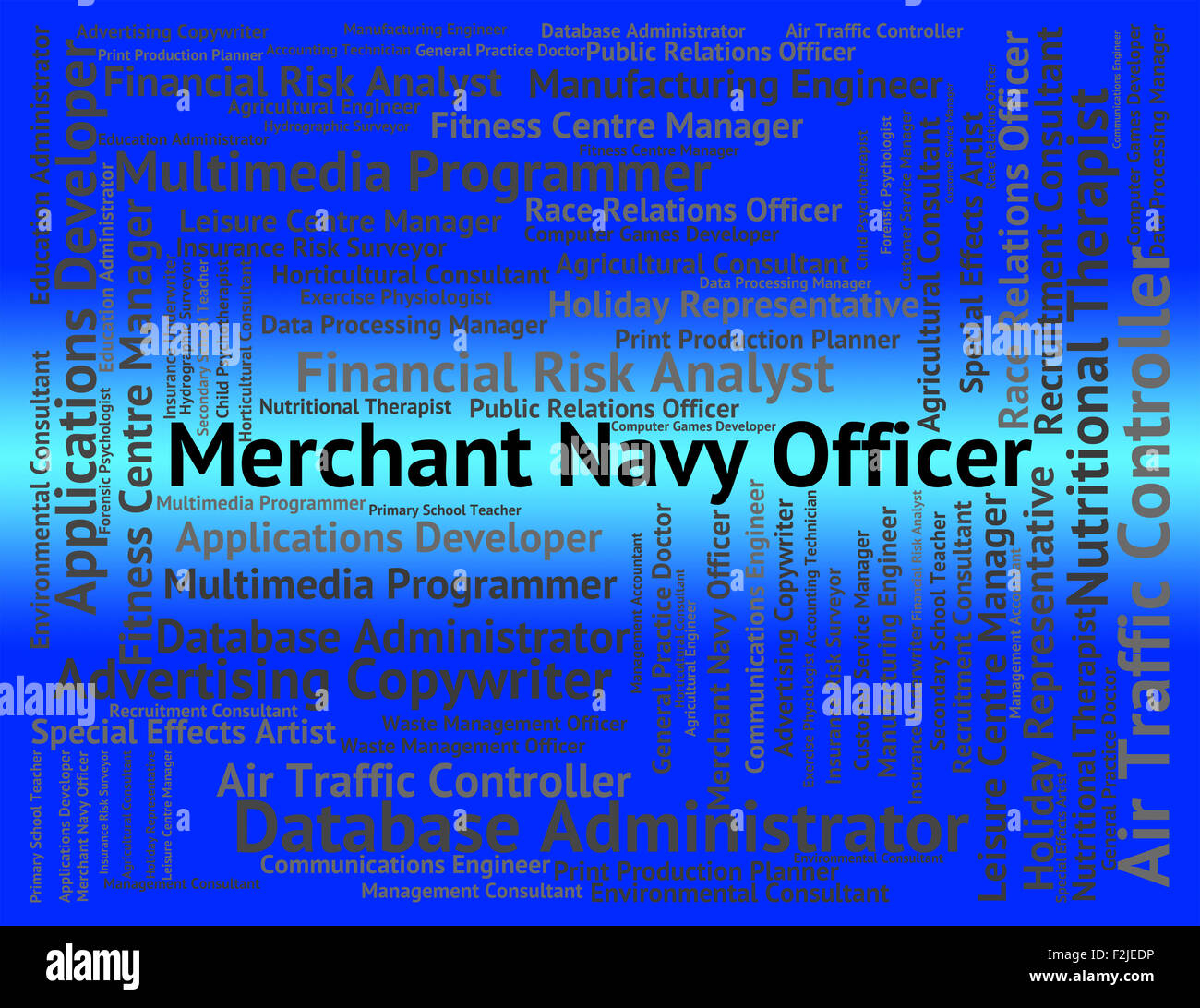Merchant Navy Officer Indicating Administrator Hire And Word Stock ...