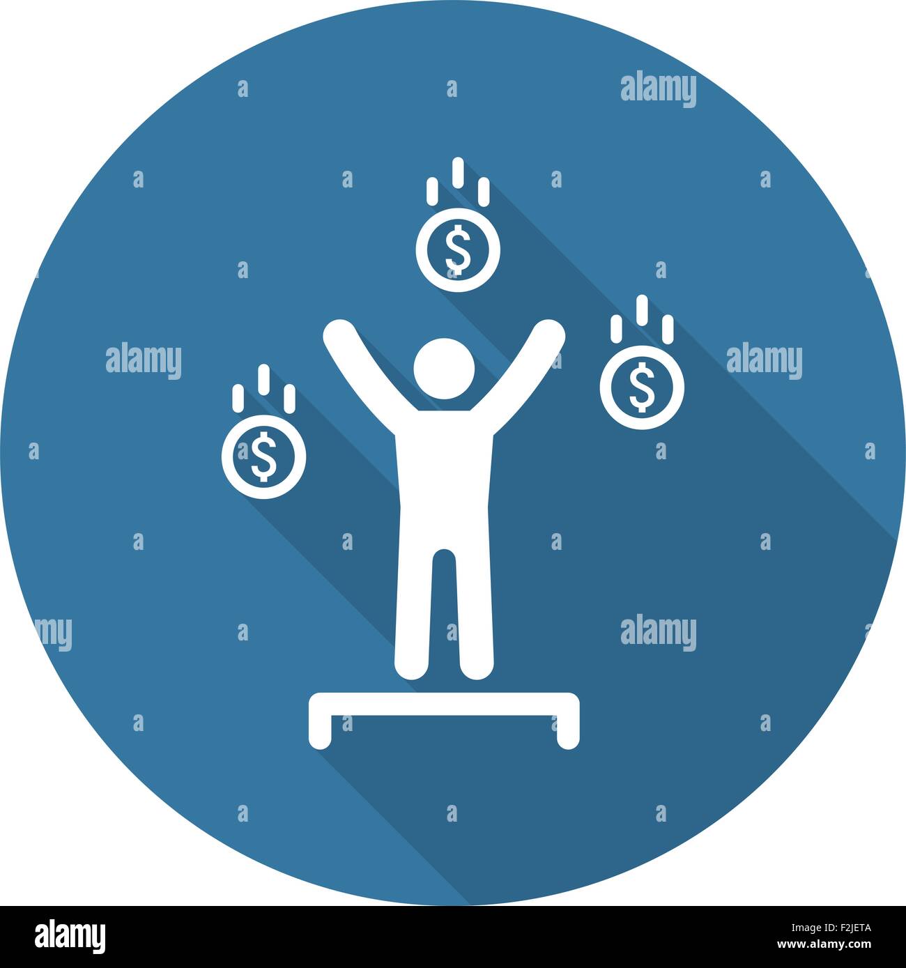 Financial Independence Icon. Business Concept. Flat Design Stock Vector ...