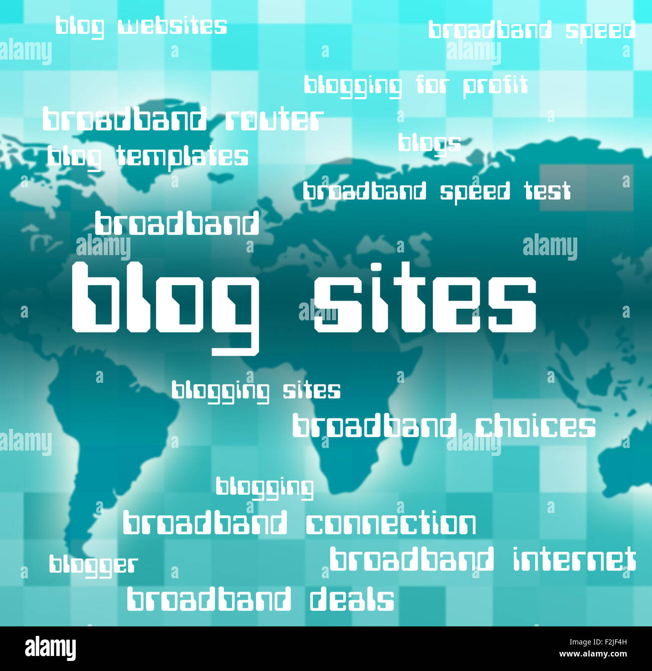 Blog Sites Showing Text Websites And Domain Stock Photo - Alamy