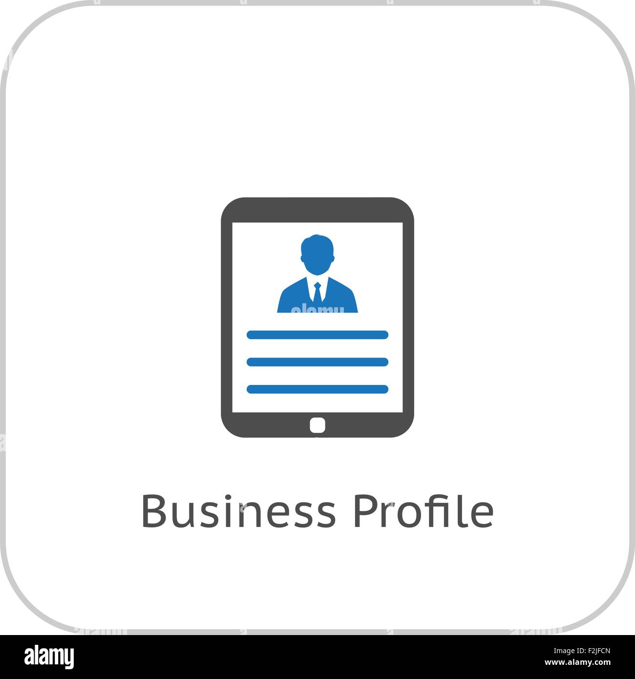 Business Profile. Flat Design Stock Vector Image & Art - Alamy