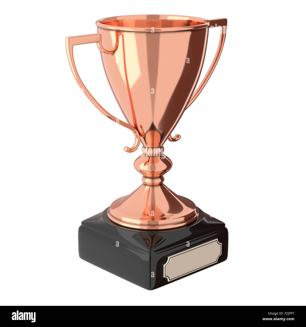 Rose gold bronze trophy Stock Photo - Alamy