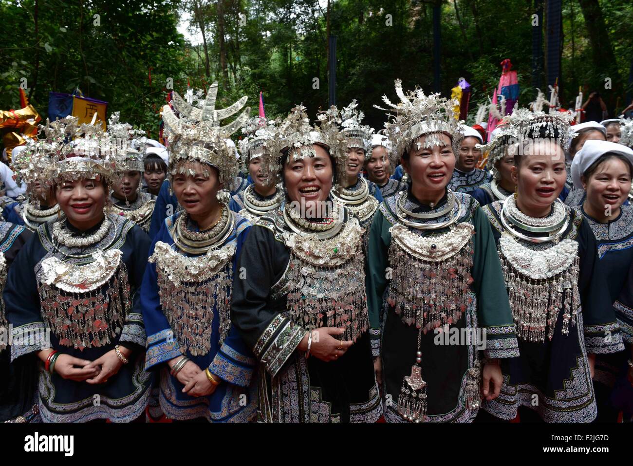 Qiannan, China's Guizhou Province. 20th Sep, 2015. Women of Shui ethnic ...