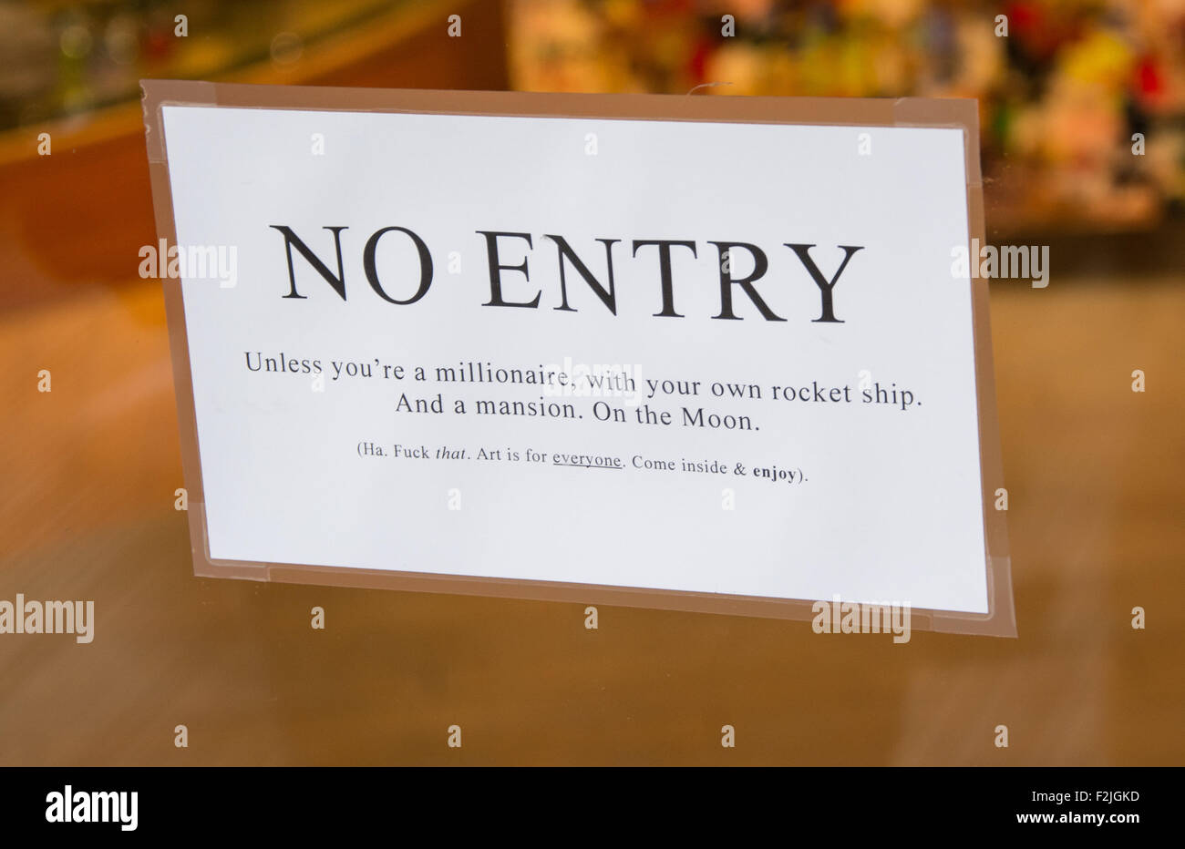 Fun No Entry Sign Stock Photo - Alamy