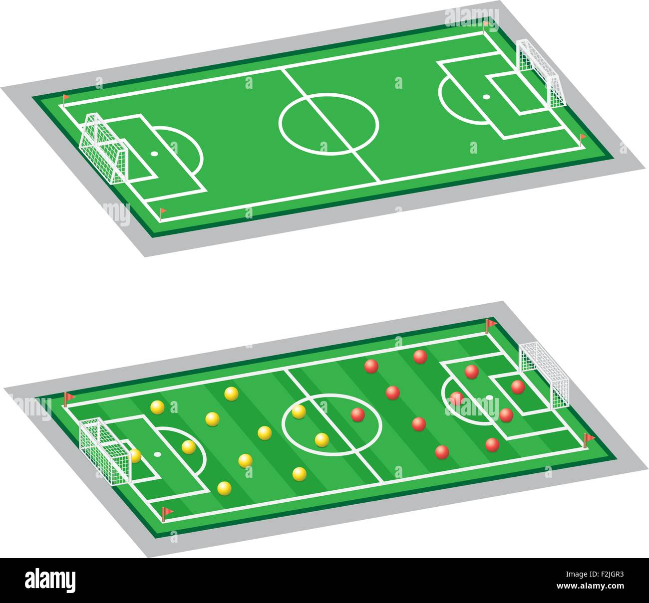 Soccer field yellow line Stock Vector Images - Alamy