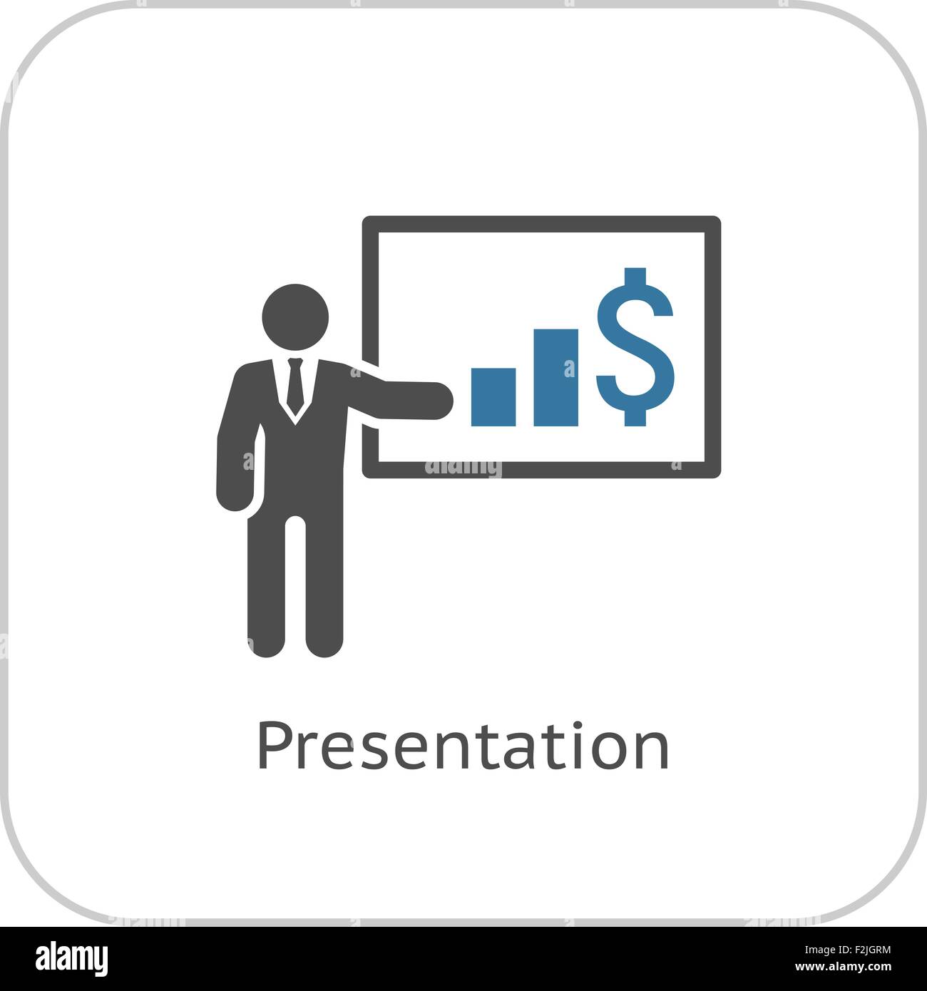 Presentation Icon. Business Concept. Flat Design Stock Vector Image ...