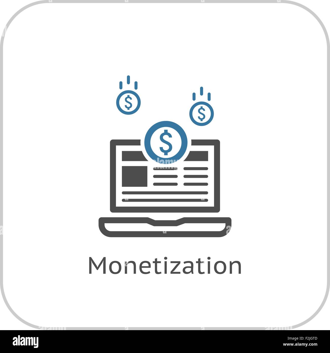 Monetization icon business concept flat hi-res stock photography and ...