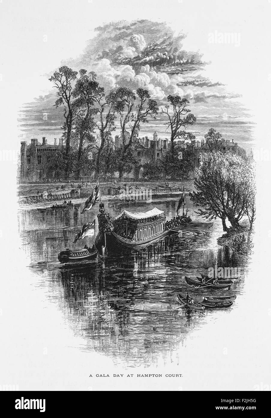 A Gala Day at Hampton Court, London Illustration from 'The British ...