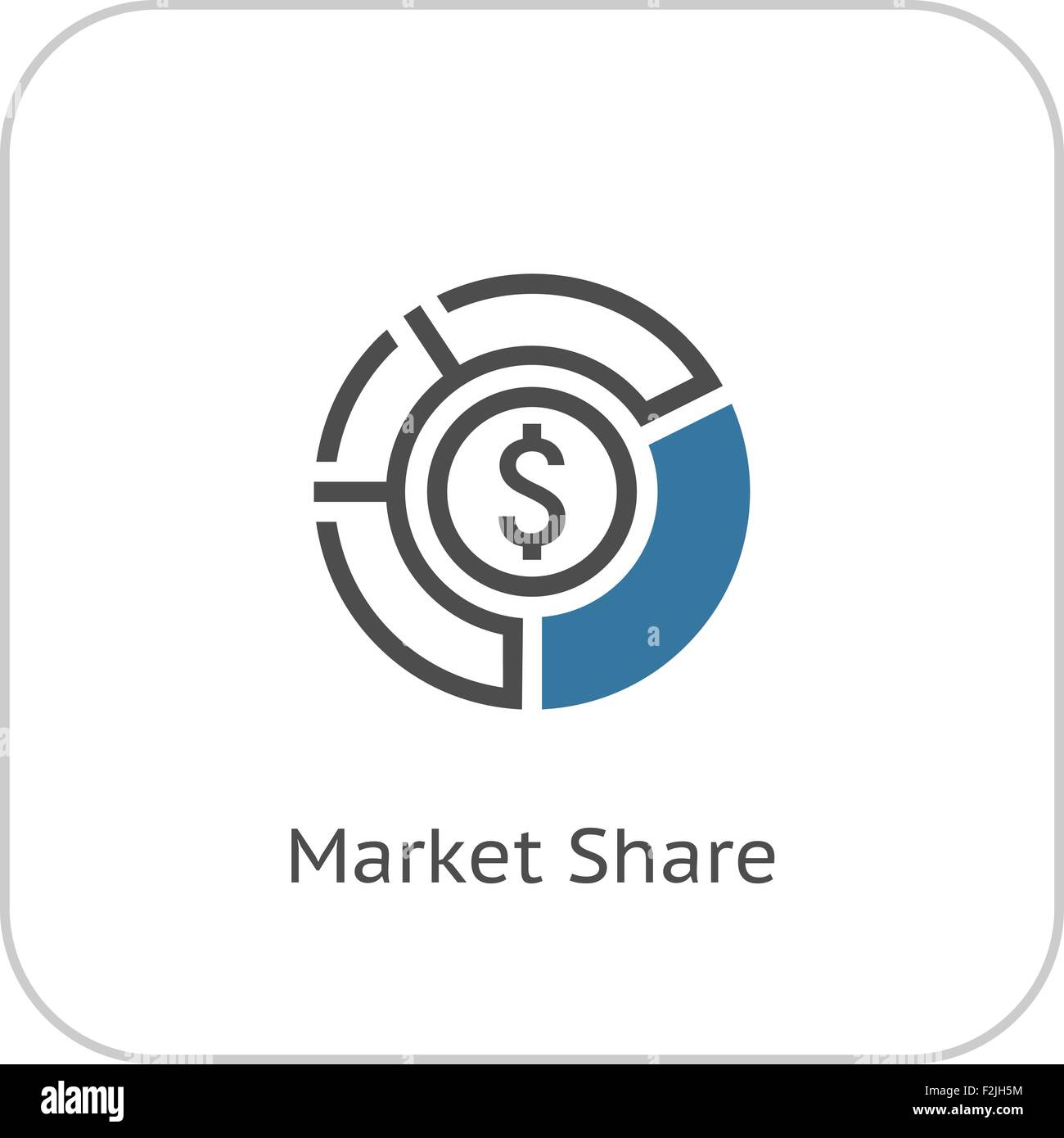 Market Share Icon. Business Concept. Flat Design Stock Vector Image ...