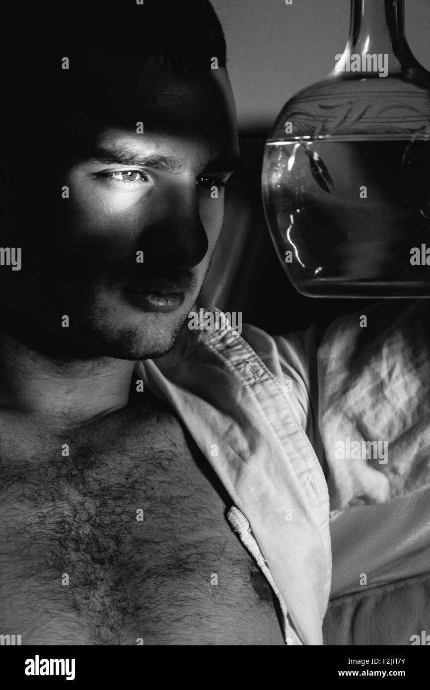 Man vodka Black and White Stock Photos & Images - Alamy