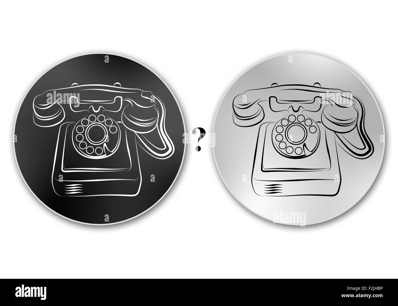 Old telephone sign Black and White Stock Photos & Images - Alamy