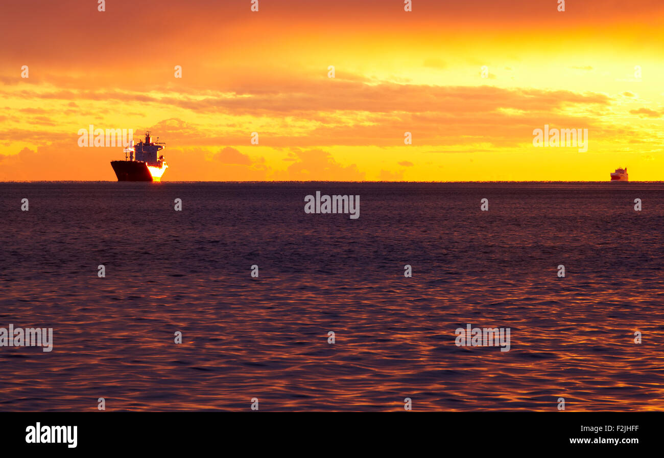 Ships on the sea, Trieste Stock Photo - Alamy