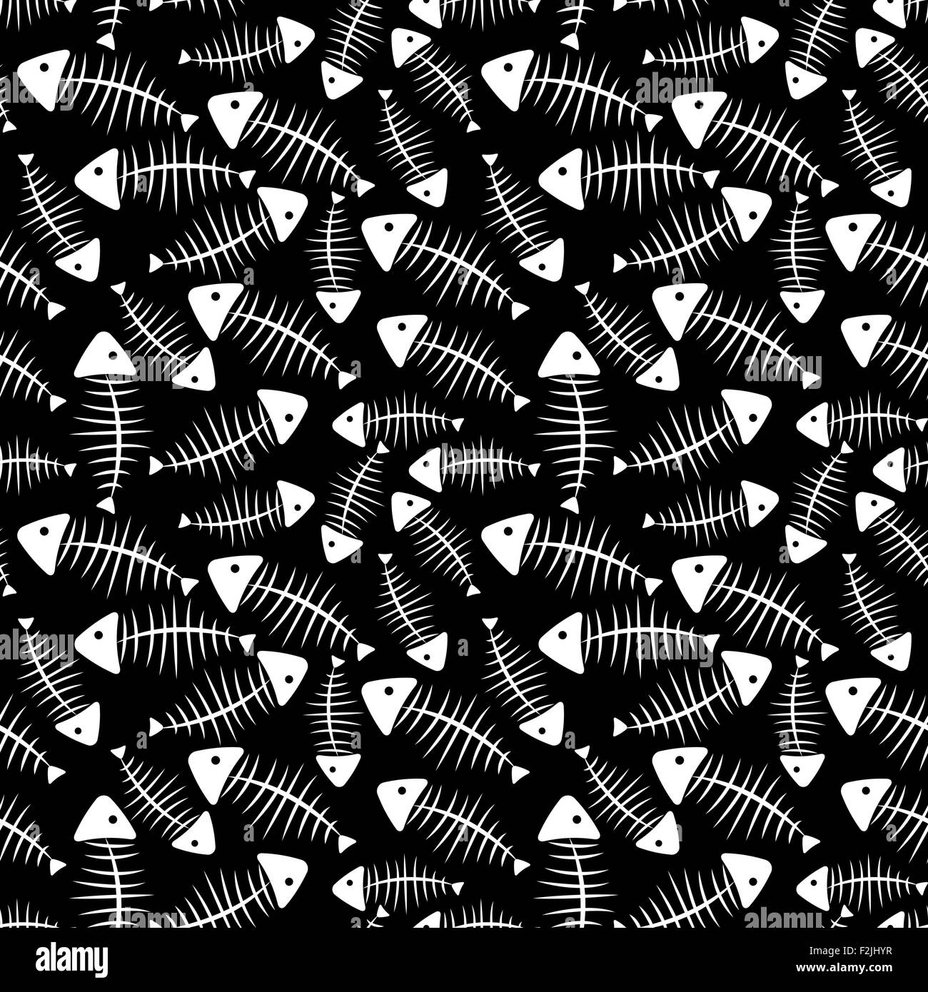 Fish Bone Seamless Pattern Background Vector Illustration Stock Vector ...