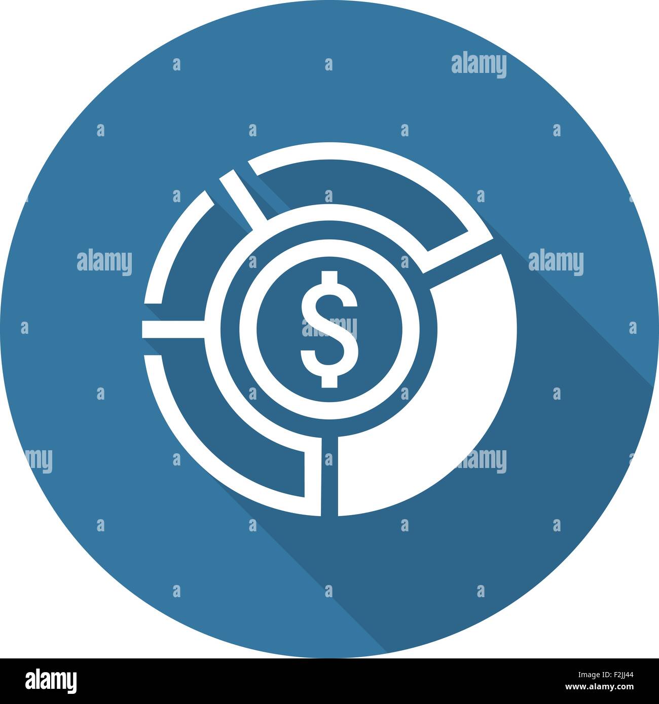 Market Share Icon. Business Concept. Flat Design Stock Vector Image ...