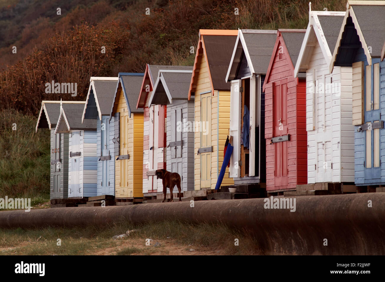 Beach Huts in Norfolk England UK Europe Stock Photo - Alamy