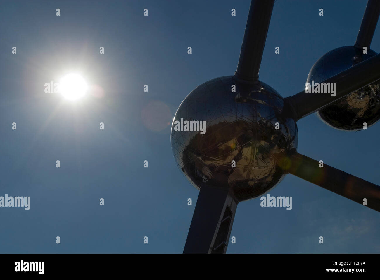 Atomium Worldfamous Monument of an iron atomic nucleus Brussels Belgium ...