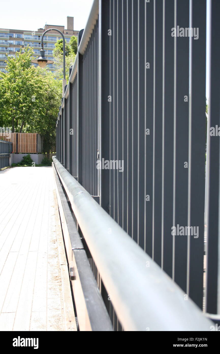 Walking Bridge Fence Stock Photo - Alamy